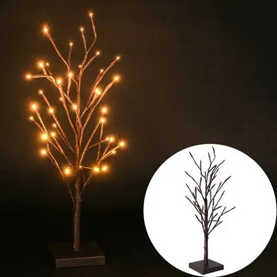 Dekorativní LED stromek černý 60 cm, 24 LED