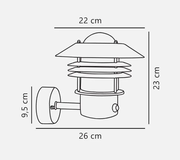 Černé fasádní svítidlo Vejers Sensor pro žárovku E27  - Nordlux