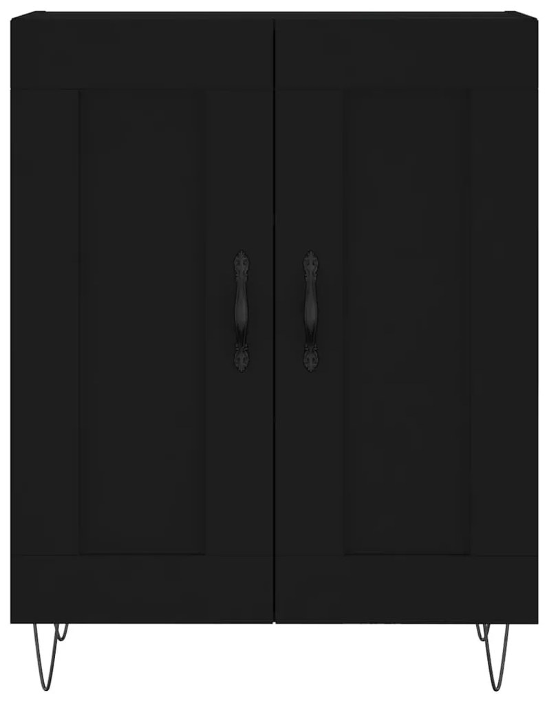 Příborník černý 69,5 x 34 x 90 cm kompozitní dřevo - Default Title