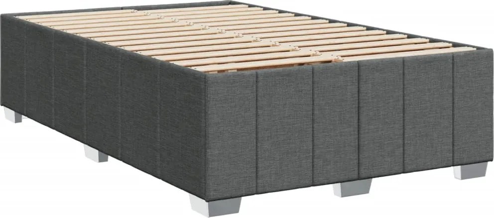 Box spring postel s matrací tmavě šedá 120x190 cm textil 3285457