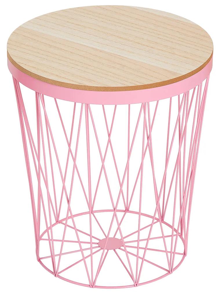 Noble Home Odkládací stolek Rages, růžový