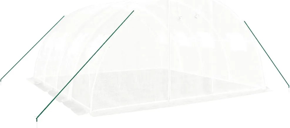 Skleník s ocelovým rámem bílý 16 m² 4x4x2 m 3188072