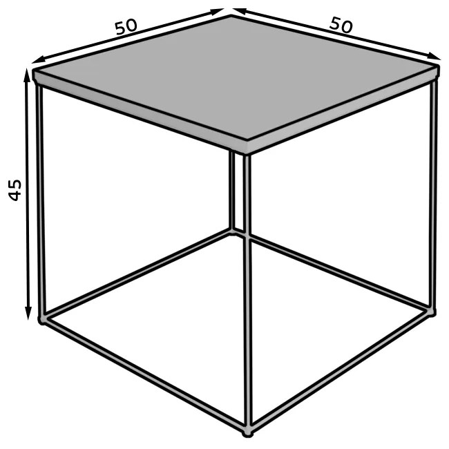 ADRK Konferenční stolek ELENA W-BE 50, beton/bílá