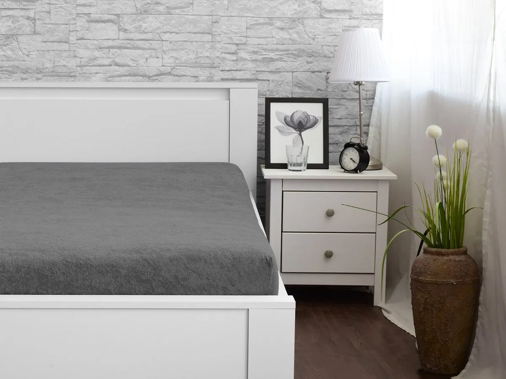 XPOSE® Froté prostěradlo Exclusive - tmavě šedé 200x200 cm