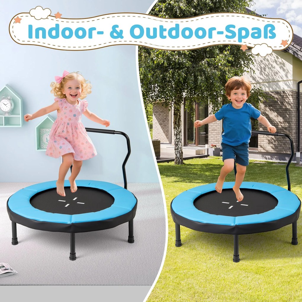 Costway Ø102 cm dětská trampolína s odnímatelnou rukojetí mini trampolína do 100