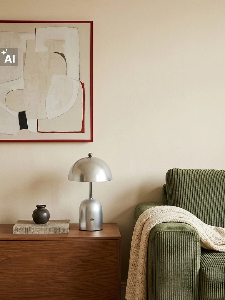 Sinsay - LED stolní lampa ve tvaru houby - sříbrná