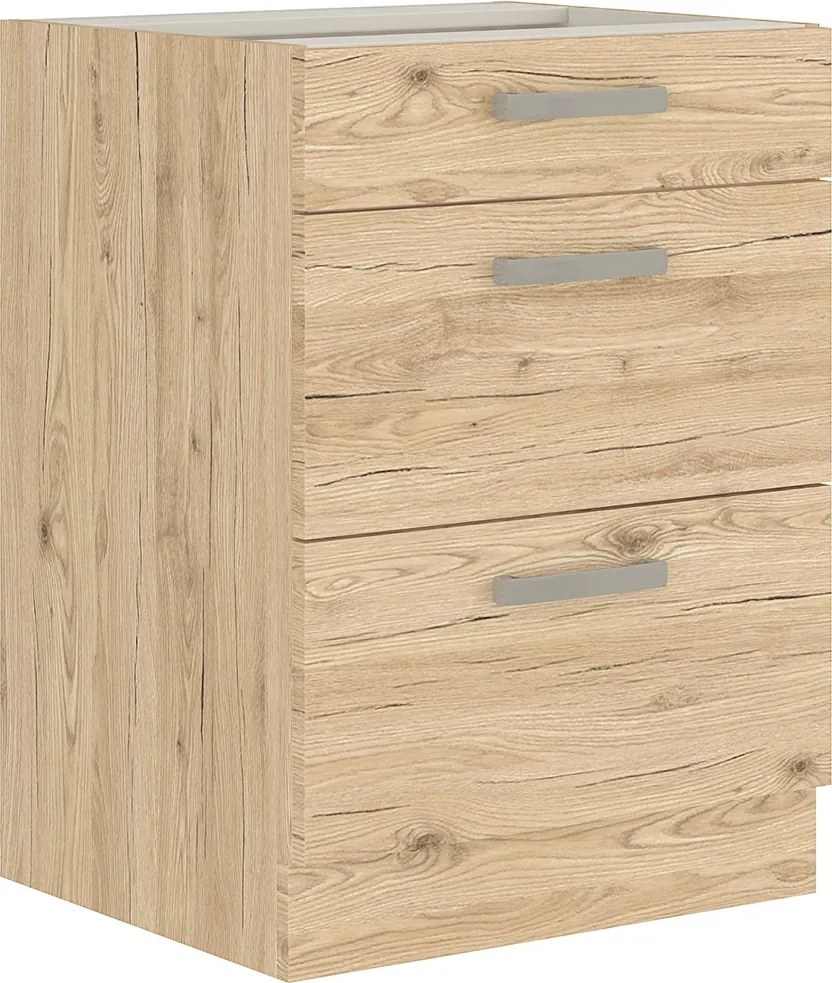 BORDEAUX bb | dolní skříňka 60 D 3S zásuvková | 60 cm | dub bordeaux