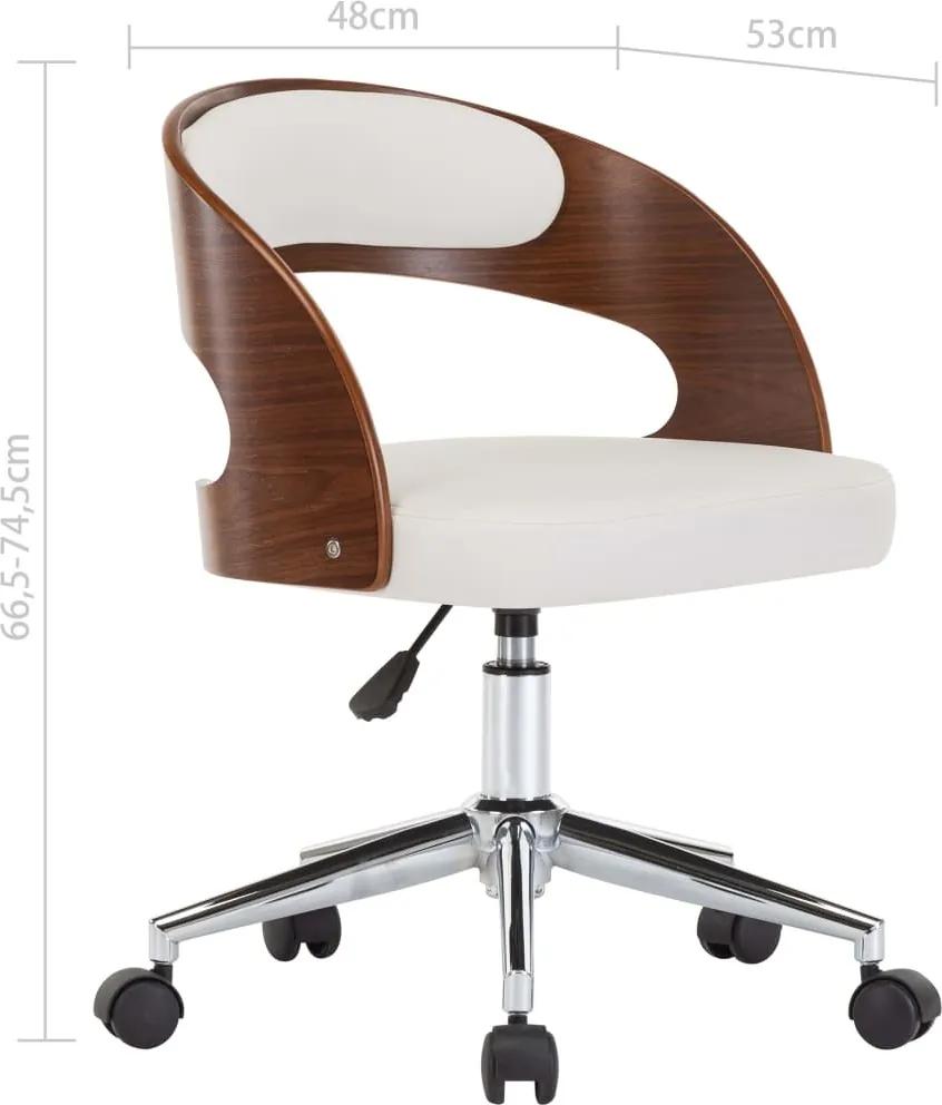vidaXL Otočná jídelní židle ohýbané dřevo a textil [287422] Barva: taupe