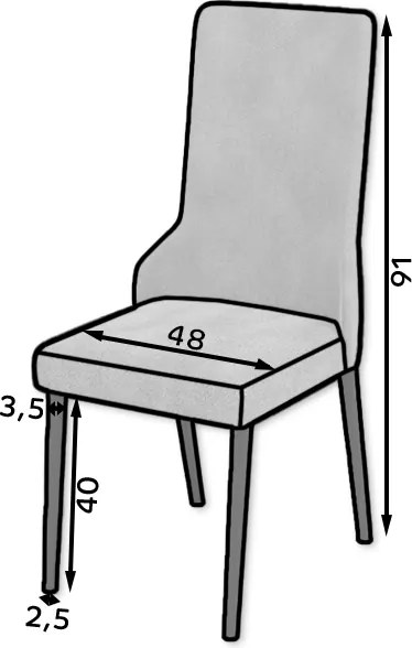 ADRK Furniture Sada stůl s židlemi RODOS 83 SE-ROD-83-S
