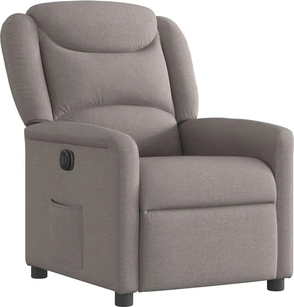 Elektrické polohovací křeslo taupe textil 3303181