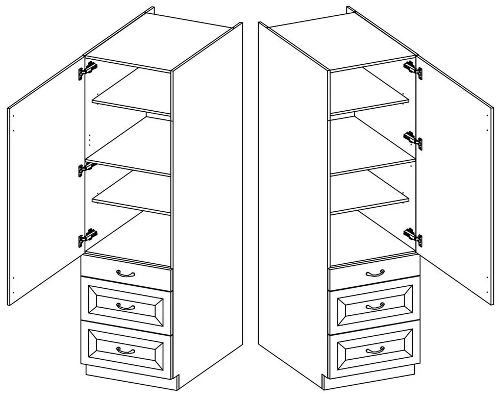 Kuchyňská linka VIGO b | 240 cm | PREMIUM BOX | UNI dvířka | lancelot/bílá lesk