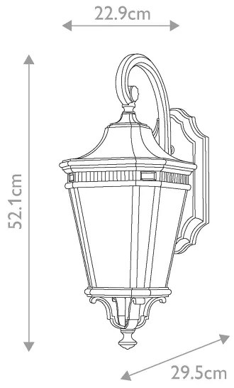 Feiss FE-COTSLN2-M-BK -Venkovní svítidlo COTSWOLD LANE 2xE14/60W/230V IP44 černá