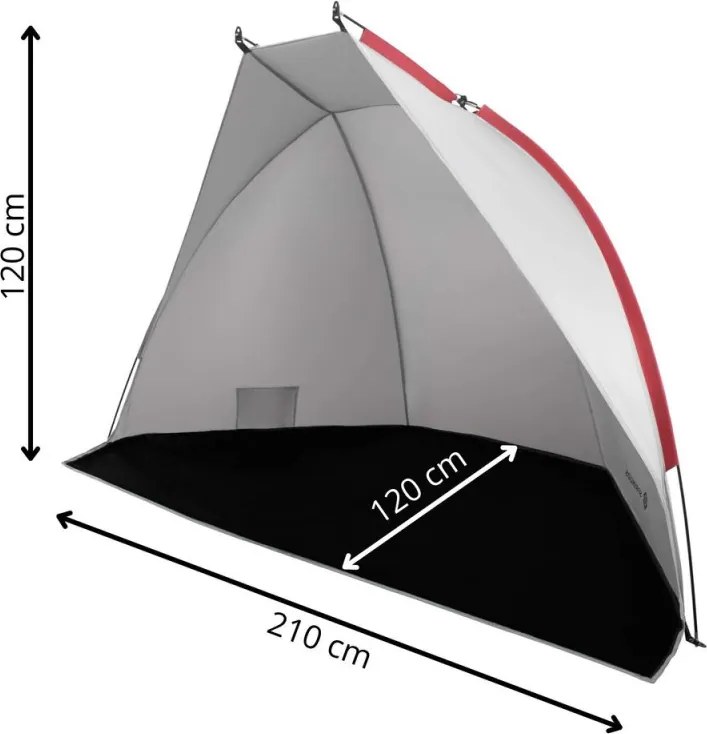 Plážový stan / zástěna SPRINGOS LAGO XXL šedý