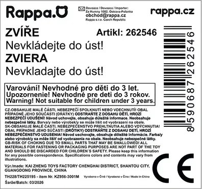 RAPPA Plastová žába 6 cm / Figurka
