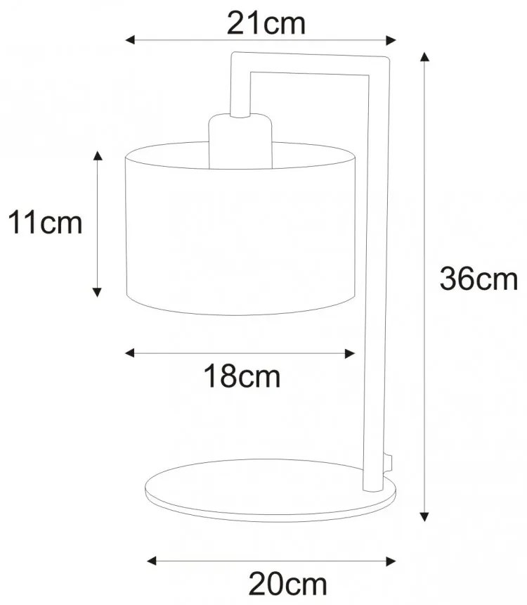 Stolní / noční lampa K-4322 z řady SIMONE BLACK