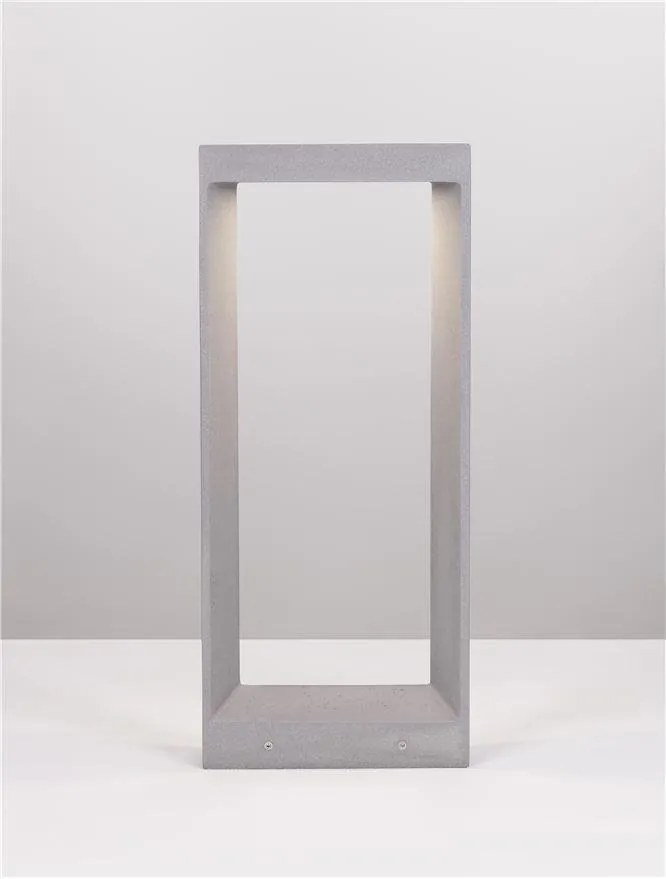 NV 9540218 Venkovní sloupkové svítidlo CAIRO šedý beton skleněný difuzor LED 8W 3000K 120-230V IP65 - NOVA LUCE