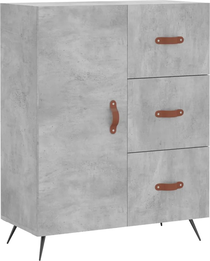 Skříň highboard betonově šedá 69,5x34x180 cm kompozitní dřevo 3199789