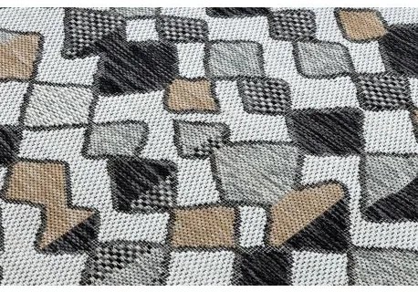 koberec SISAL COOPER Diamanty, Cikcak 22217 ecru / černý velikost 140x190 cm | krásné koberce cz