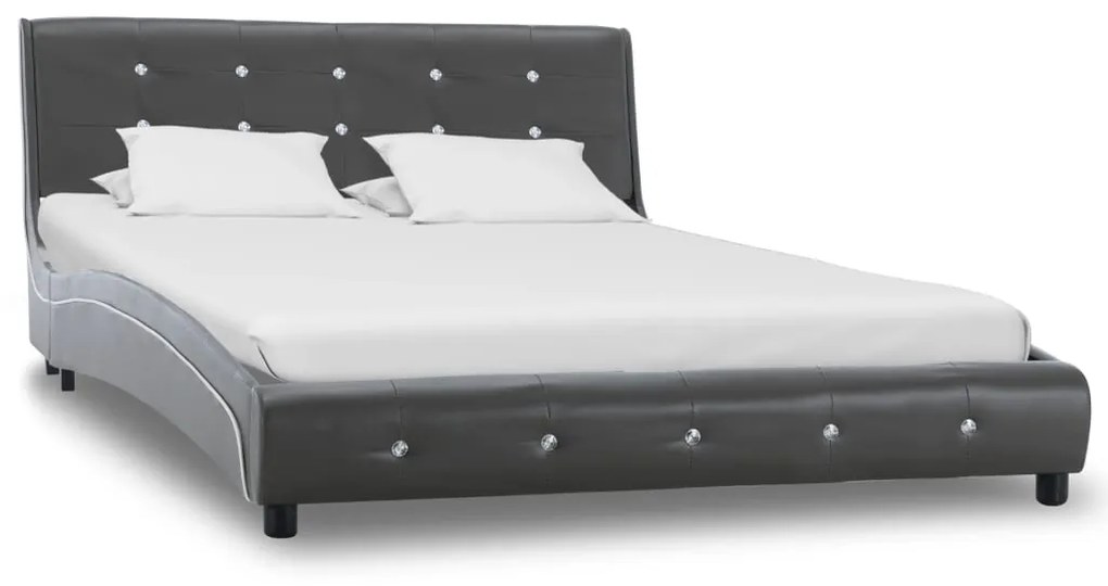 280323 vidaXL Rám postele šedý umělá kůže 120 x 200 cm