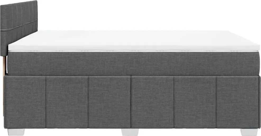 Box spring postel s matrací tmavě šedý 140 x 190 cm textil 3287064