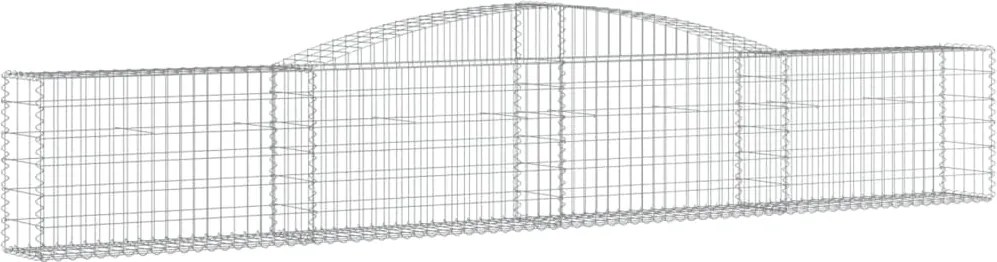 Klenuté gabionové koše 8 ks 400x30x60/80 cm pozinkované železo 3146846