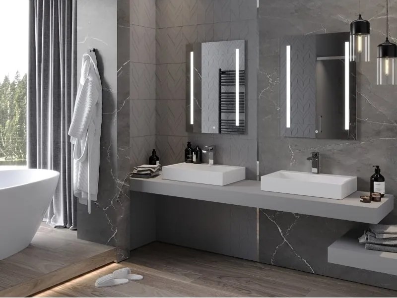 Mexen Remi koupelnové zrcadlo s podsvícením 60 x 80 cm, LED 6000K, anti-pára - 9804-060-080-611-00