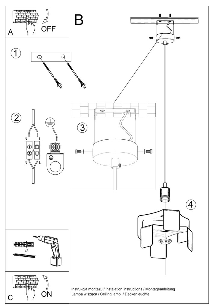 Závěsné svítidlo Tulip, 1x bílé kovové stínítko