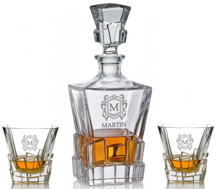 Dekorant Whisky set s monogramem Crack 1+2
