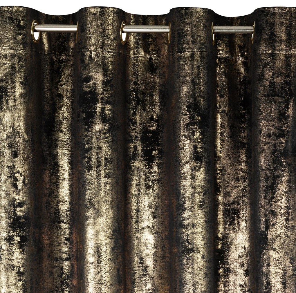 ZATEMŇOVACÍ ZÁVĚS NA KROUŽCÍCH RENIA 140X250 CM VZOROVANÁ