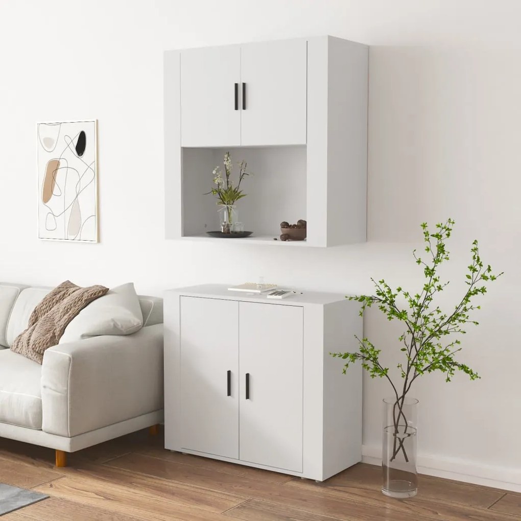 Skříň highboard bílá kompozitní dřevo 3185351