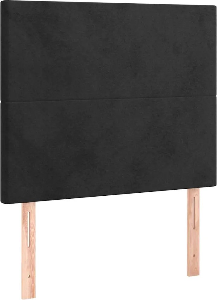 Box spring postel s matrací černá 80 x 200 cm samet 3132527