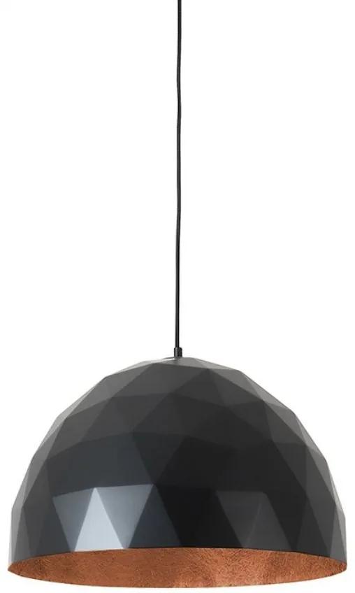 Nordic Design Závěsné světlo Auron L, černá/měděná