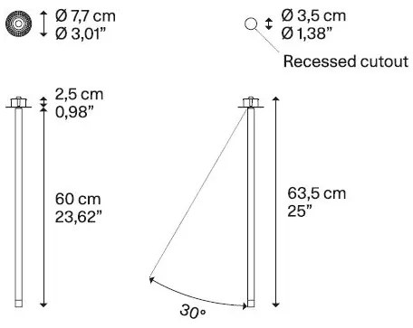 Lodes 15833 5035 A-tube Nano Swing medium, stropní svítidlo, 3W LED 3000K, zlatá, 60cm