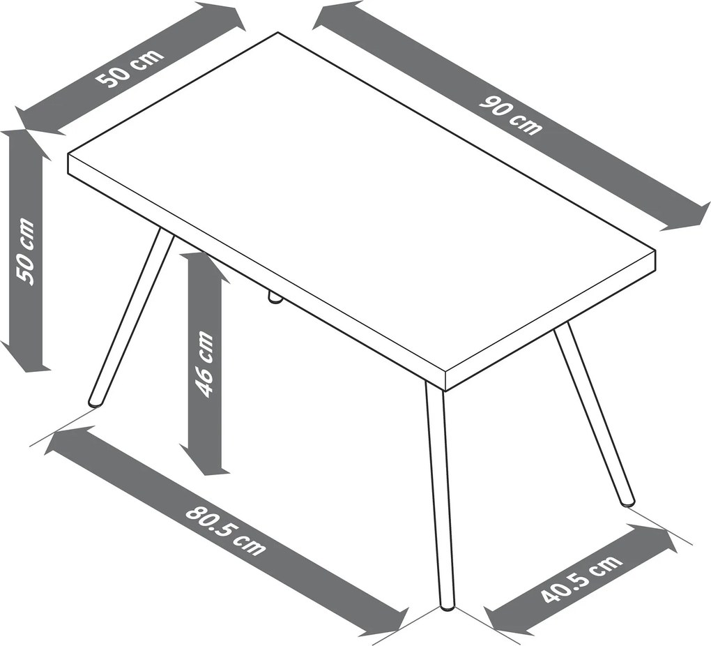 Tchibo - Zahradní konferenční stolek s polycementovou deskou - barva: černá