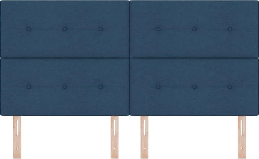 Výškově nastavitelné čelo postele s čelo Modrá 180 cm textil 3337853