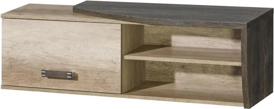 Závěsná skříňka ROMEO R11 pravá hnědá (120 x 37) cm