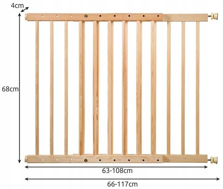 Ruhhy 21730 Zábrana dveře, schody 67-115 cm výška 68 cm