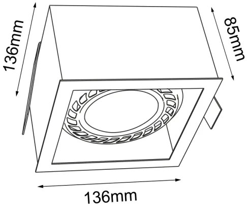 Brosline 3273 - Podhledové svítidlo CAGE 1xGU10/18W/230V bílá