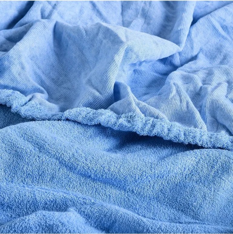 Plachta ložní modrá froté EMI, Plachta 90x200