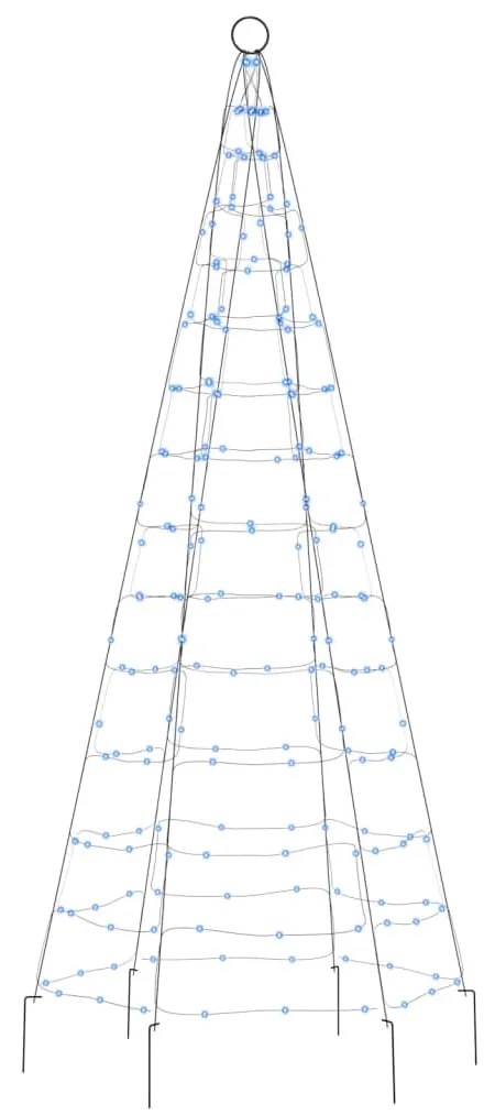 Vánoční stromek na stožár 200 modrých LED diod 180 cm - Default Title