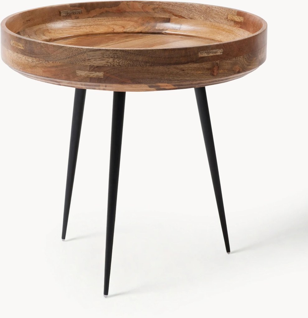 Malý kulatý odkládací stolek z mangového dřeva Bowl