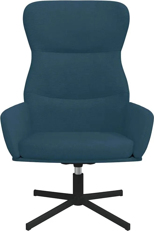 Relaxační křeslo modré samet 341118
