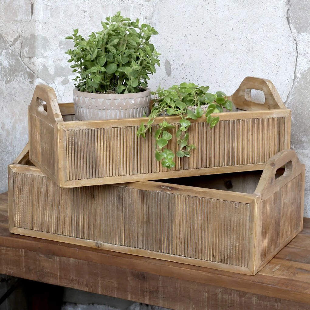 Chic Antique Dřevěný úložný box Nature Větší, přírodní barva, dřevo