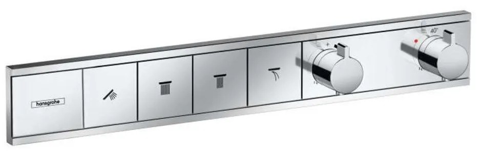 Hansgrohe RainSelect - Baterie pod omítku pro 4 spotřebiče, chrom 15382000