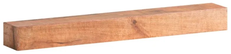 furniture-nabytek.cz - Masivní nástěnná police Countryside z mangového dřeva, lakovaná, hnědá – 100 cm