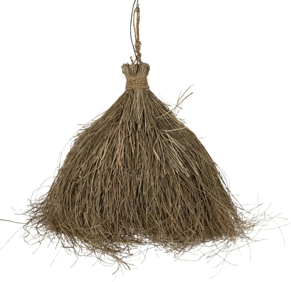 Přírodní stropní světlo se stínidlem z trávy Papua grass - Ø 55*66 cm/ E27