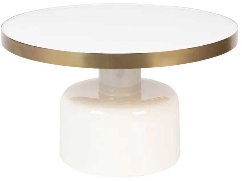 OnaDnes -20% Bílý kovový konferenční stolek ZUIVER GLAM 60 cm