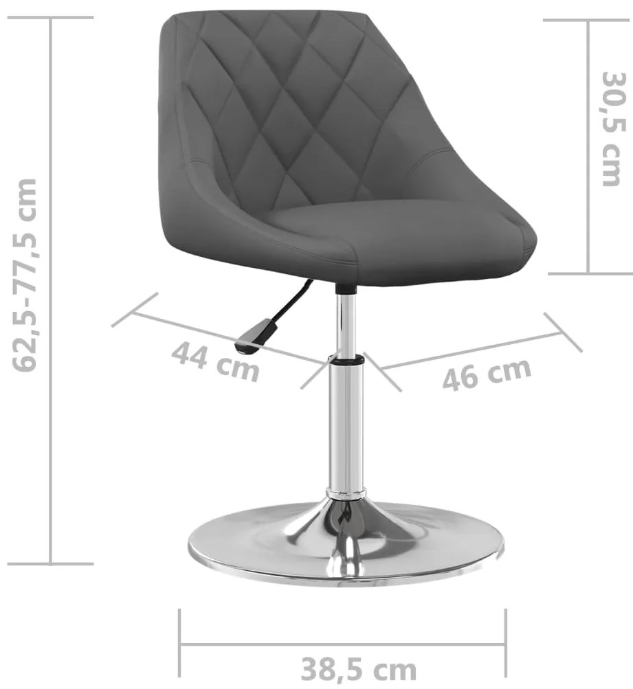 vidaXL Marketos Otočné jídelní židle 2 ks tmavě šedé samet