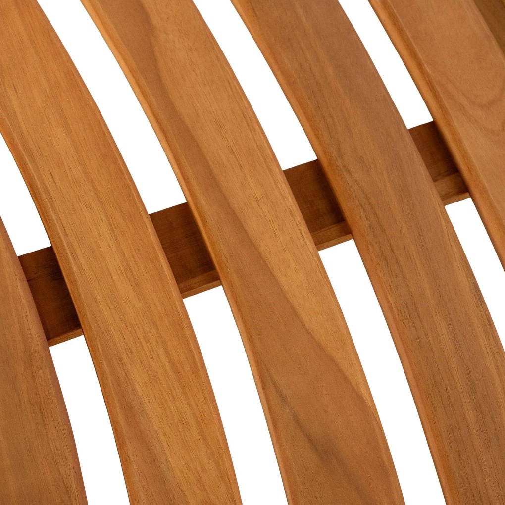 Lavice Male 250 cm půlkruhová bez opěradla - teak