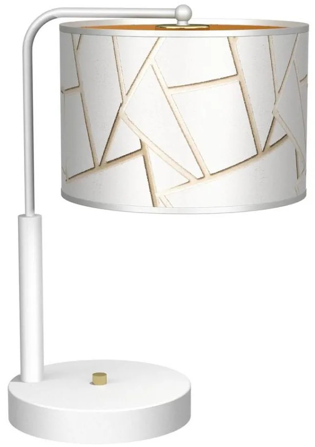 Stolní lampa ZIGGY 1xE27/60W/230V bílá/zlatá